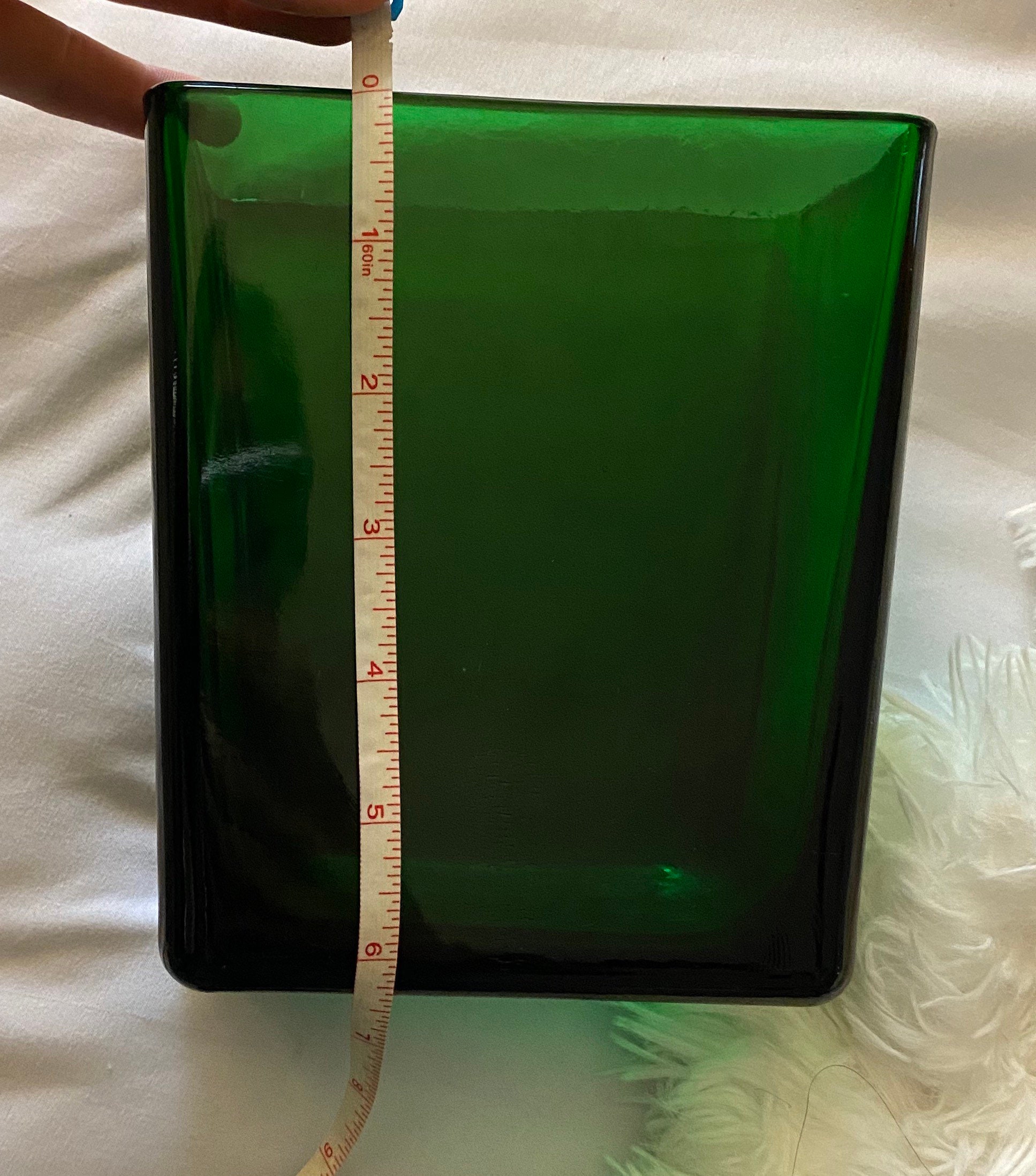 Vintage Green NAPCO 1155 Rectangle Vase With Free Wooden - Etsy