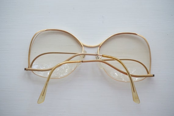 French Vintage Eyeglasses, Gold-toned Womens Eyewear - Gem