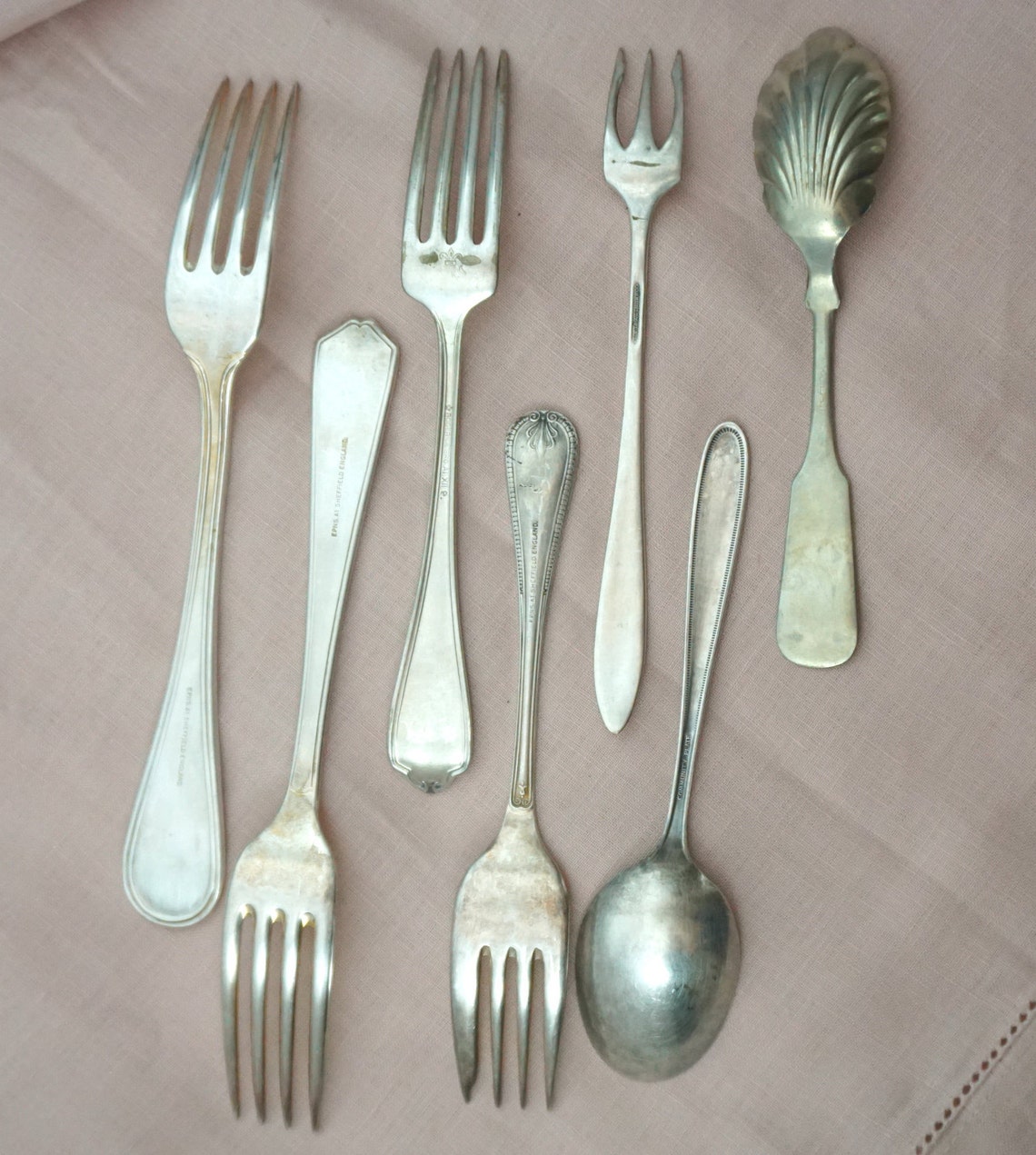 Monogrammed Vintage Silverware Silverplate Antique Flatware | Etsy