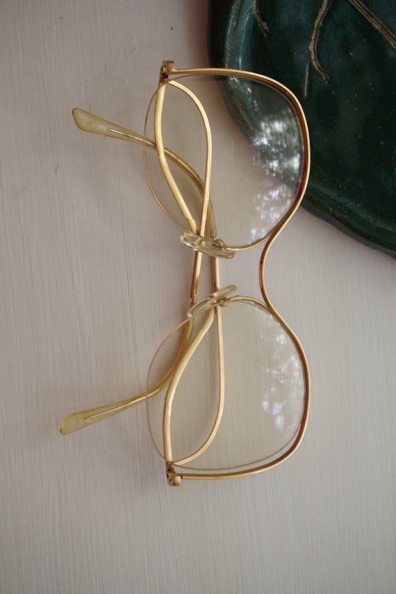 French Vintage Eyeglasses, Gold-toned Womens Eyewear - Gem