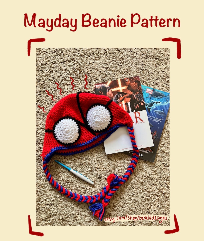 Mayday Spider-verse Beanie PATTERN ONLY One Size Fits Most Adults ...
