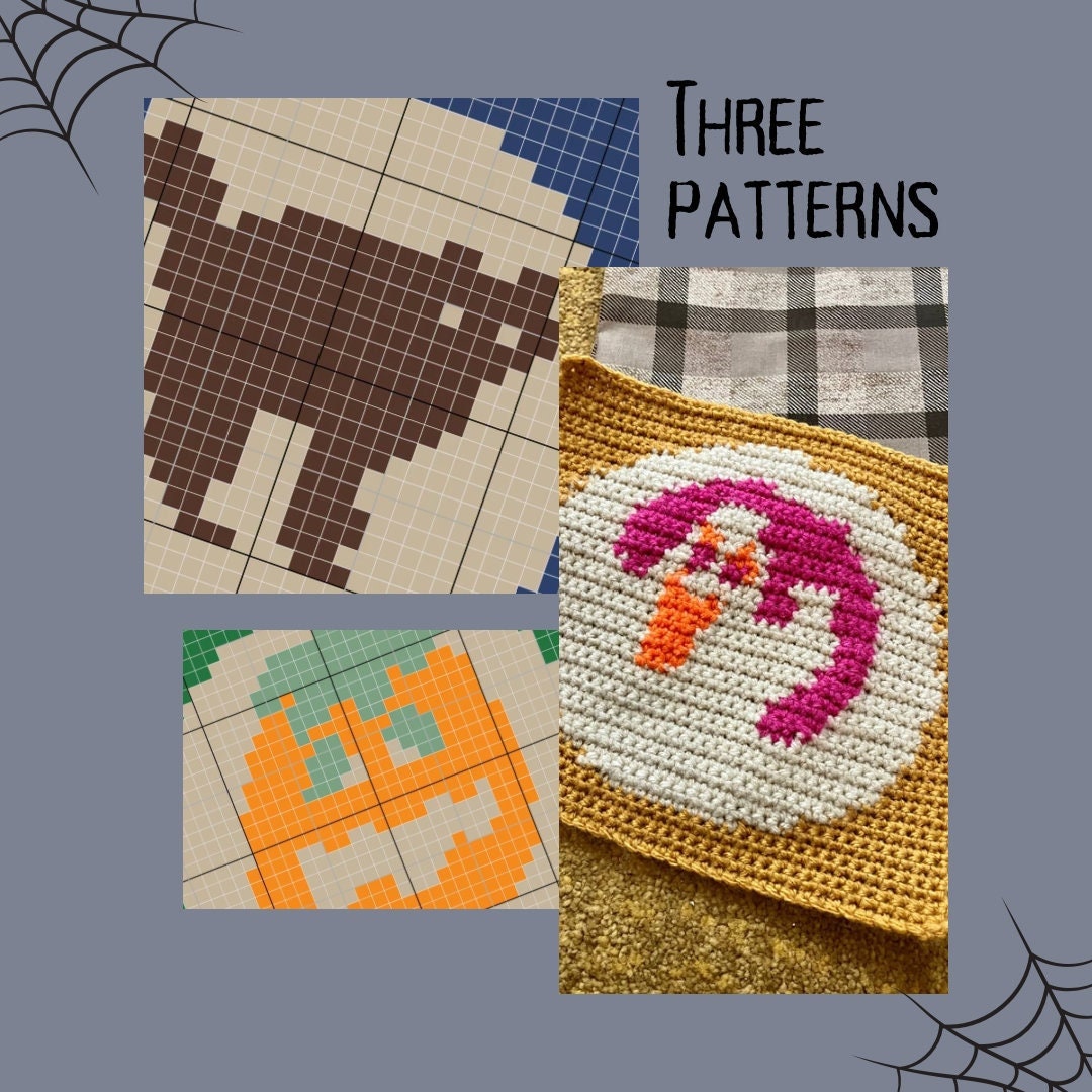 Halloween Cookies Crochet Graph and Written Pattern (printer Friendly ...