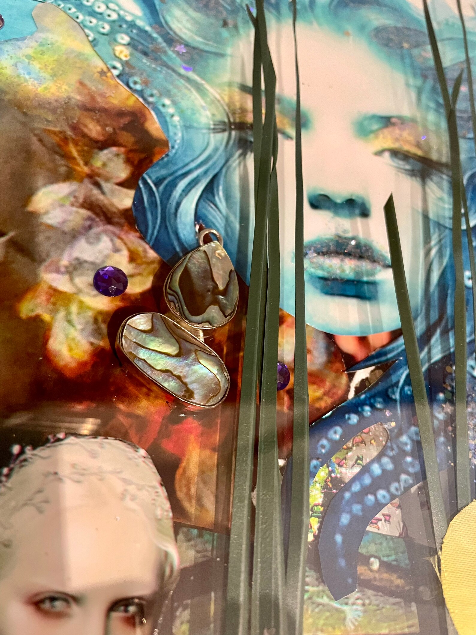 ADRASTEA Shadowbox Artwork Mixed Media Collage Art Dreamy - Etsy