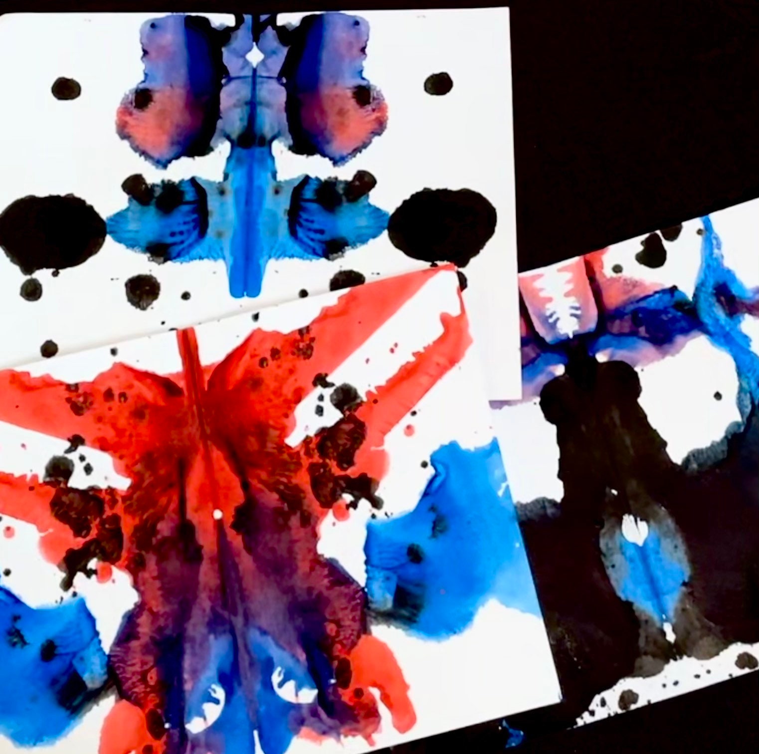 3pcs Customizable Ink Blot Paintings | Etsy