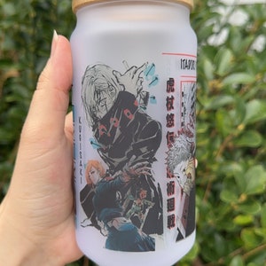 Anime Inspired Frosted Glass | Sublimation Anime Can | 18oz | Manga ...