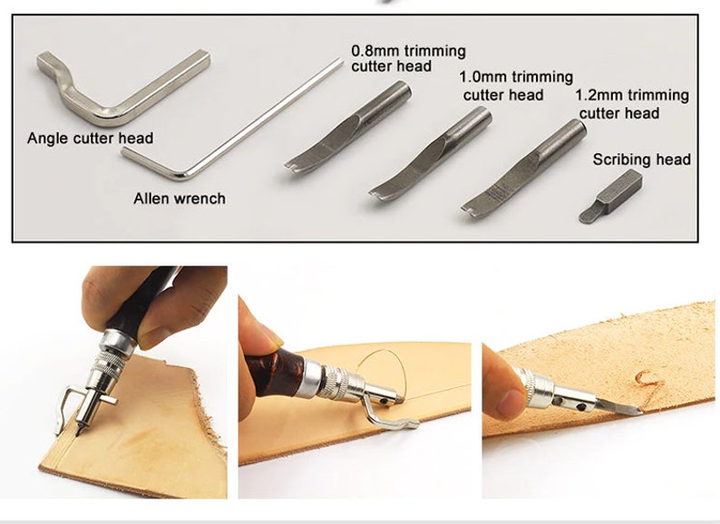 DIY 46 Pcs Professional Leather Craft Tools Kit Hand Sewing Stitching ...