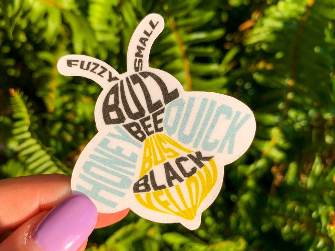 Pegatina Buzzy Bee / Calcomanía de vinilo en forma de abeja / Regalo ...