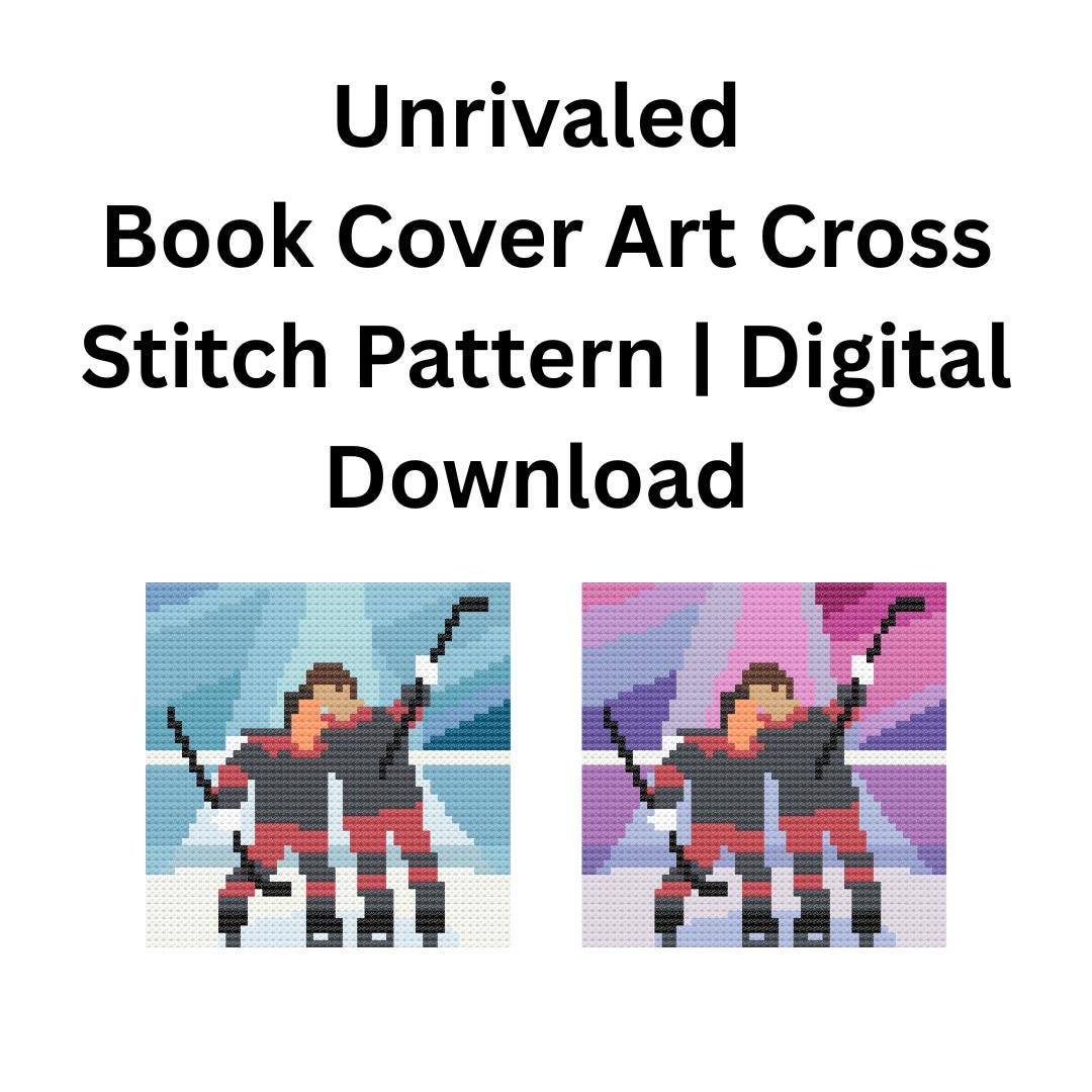 Unrivaled Book Cover Cross Stitch Pattern | Hockey Romance (digital PDF ...