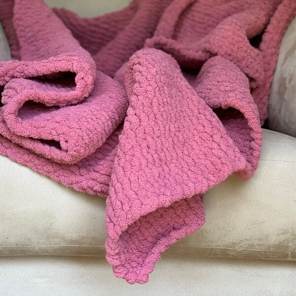 Hand Knit Throw - Etsy