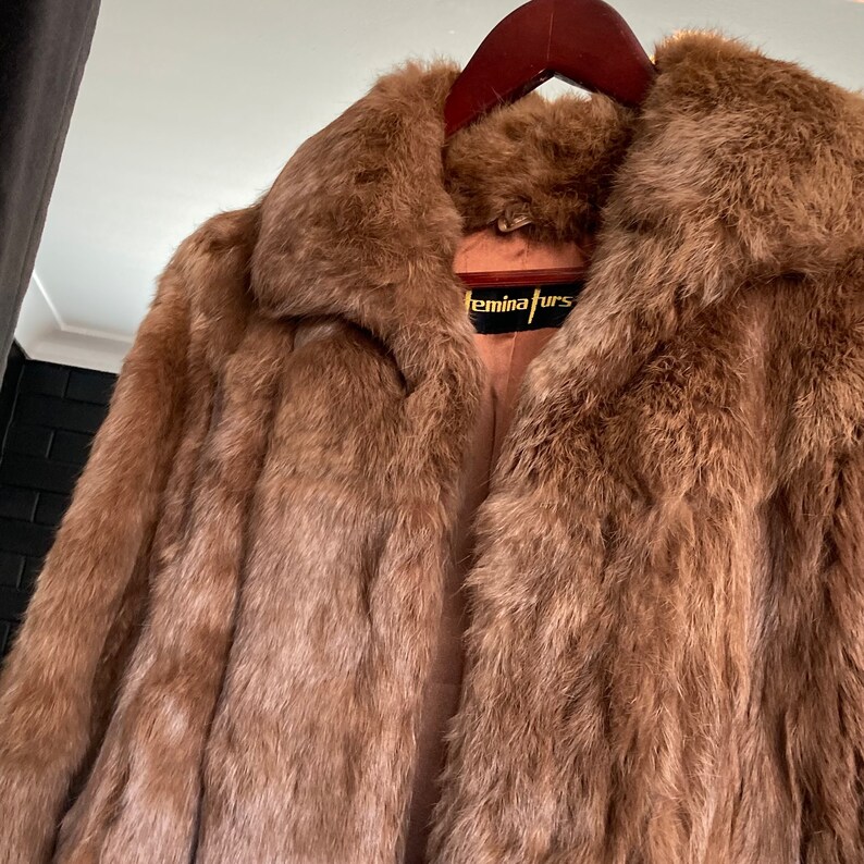 Vintage 70s Femina Furs Rabbit Fur Coat Jacket - Etsy