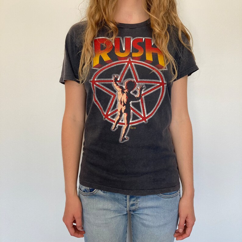 Vintage 80s Rare RUSH Star Man Prog Rock Tee - Etsy