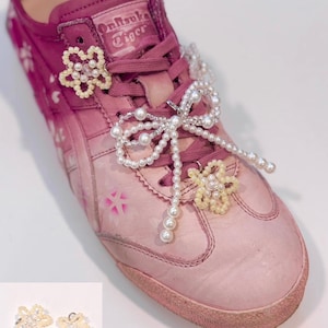 Shoe Charms | Pearl Ribbon Lace Heart Charms for Sneaker Customization ...