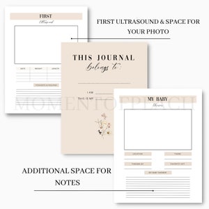 Pregnancy Journal, Printable Pregnancy Journal Template, Pregnancy ...