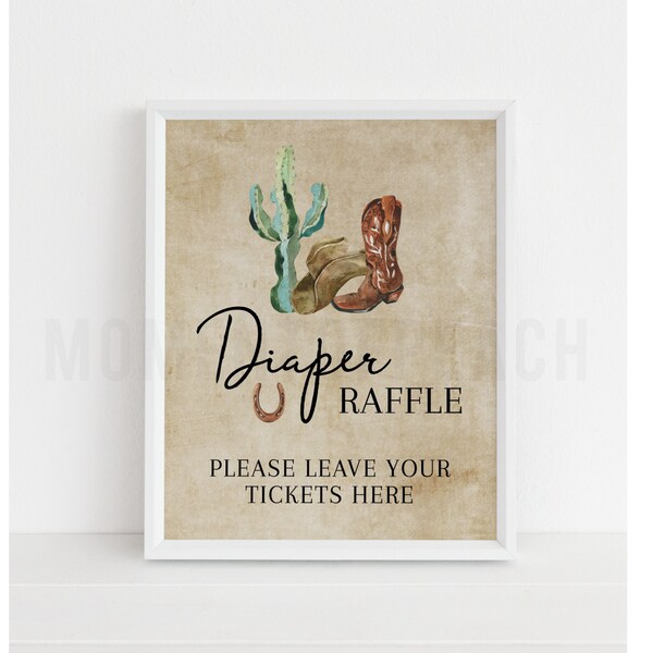 Cowboy Diaper Raffle Tickets - Etsy