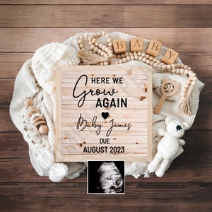 Baby Number 2 Digital Pregnancy Announcement, Second Baby Announcement ...