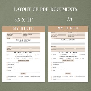 Birth Plan Template, Birth Preferences Printable Template, Modern Birth ...
