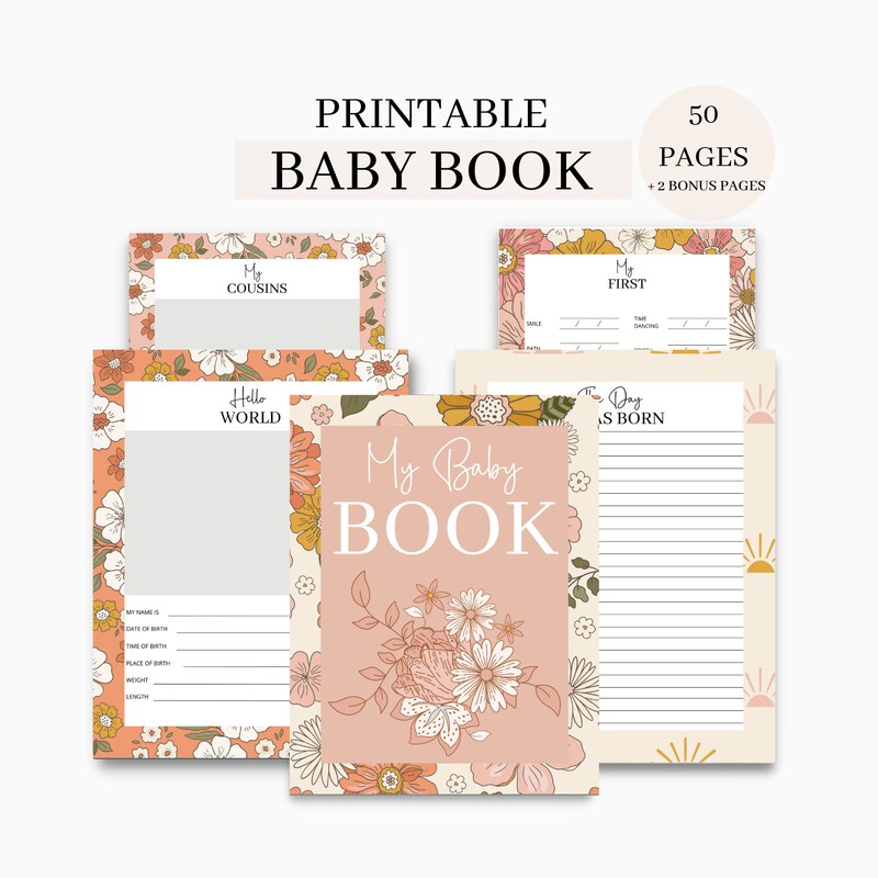 Printable Baby Book - Etsy