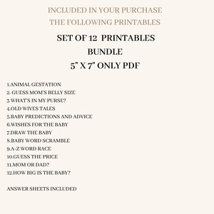 Little Sprout Baby Shower Game Set, Plant Greenery Printable Baby ...