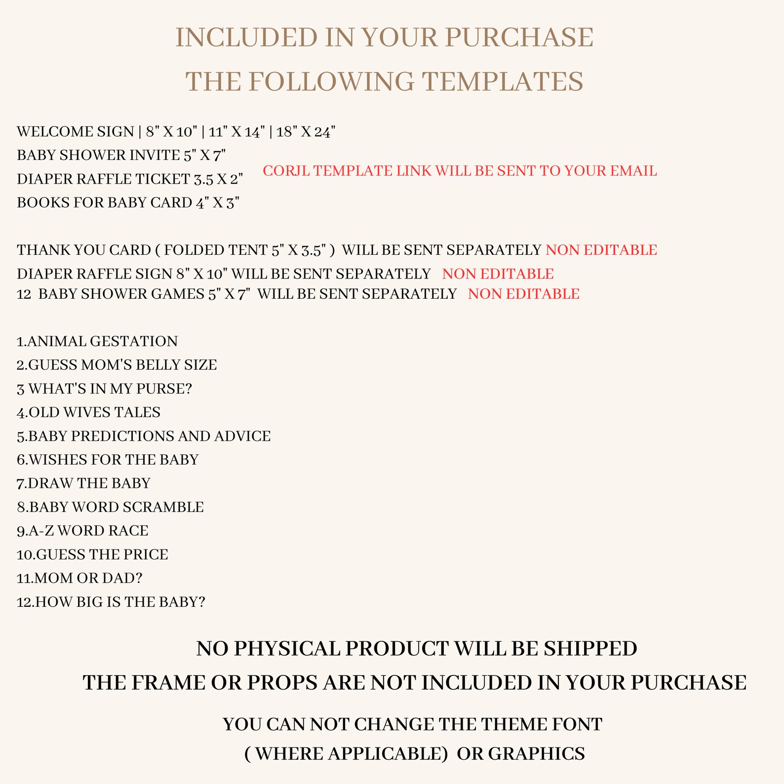 Little Sprout Baby Shower Invitation Bundle, Plant Greenery Baby Shower ...