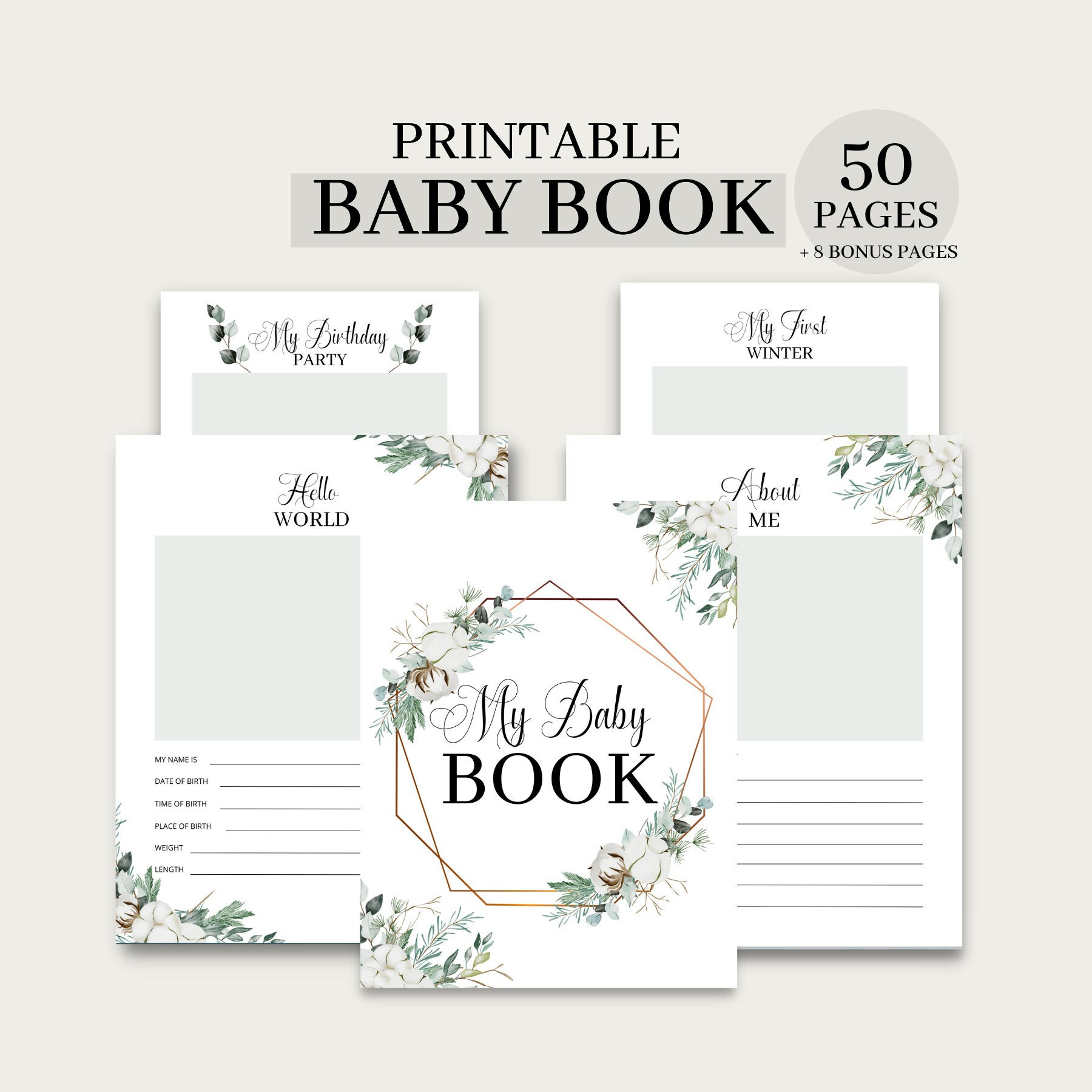 Baby Book Page Layouts