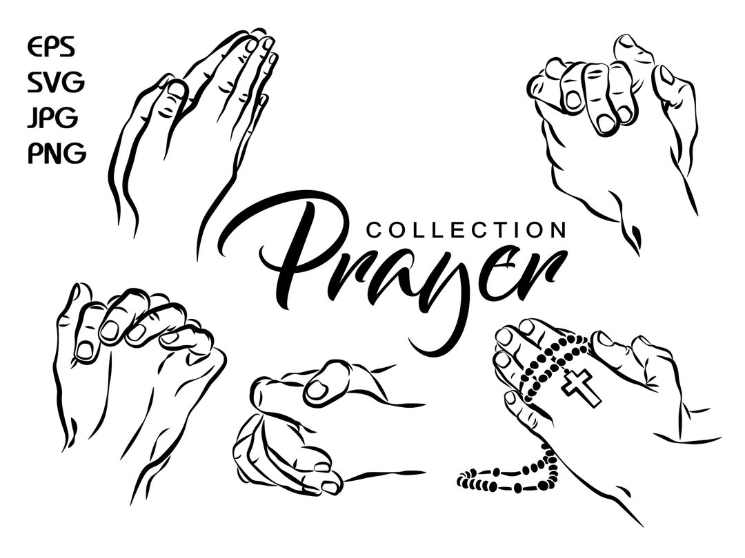 Oración Svg, Png, Eps, Jpg, Vector Cute Pray Cut Clipart, Postal ...