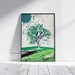 Pop Art Tree Landscape Digital Print Bold Abstract Nature Illustration ...
