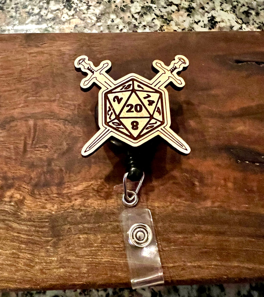 D20 Retractable Badge Reel - Etsy
