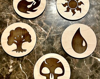 Magic the Gathering Guild Coasters MTG. Wooden Coasters Set A - Etsy