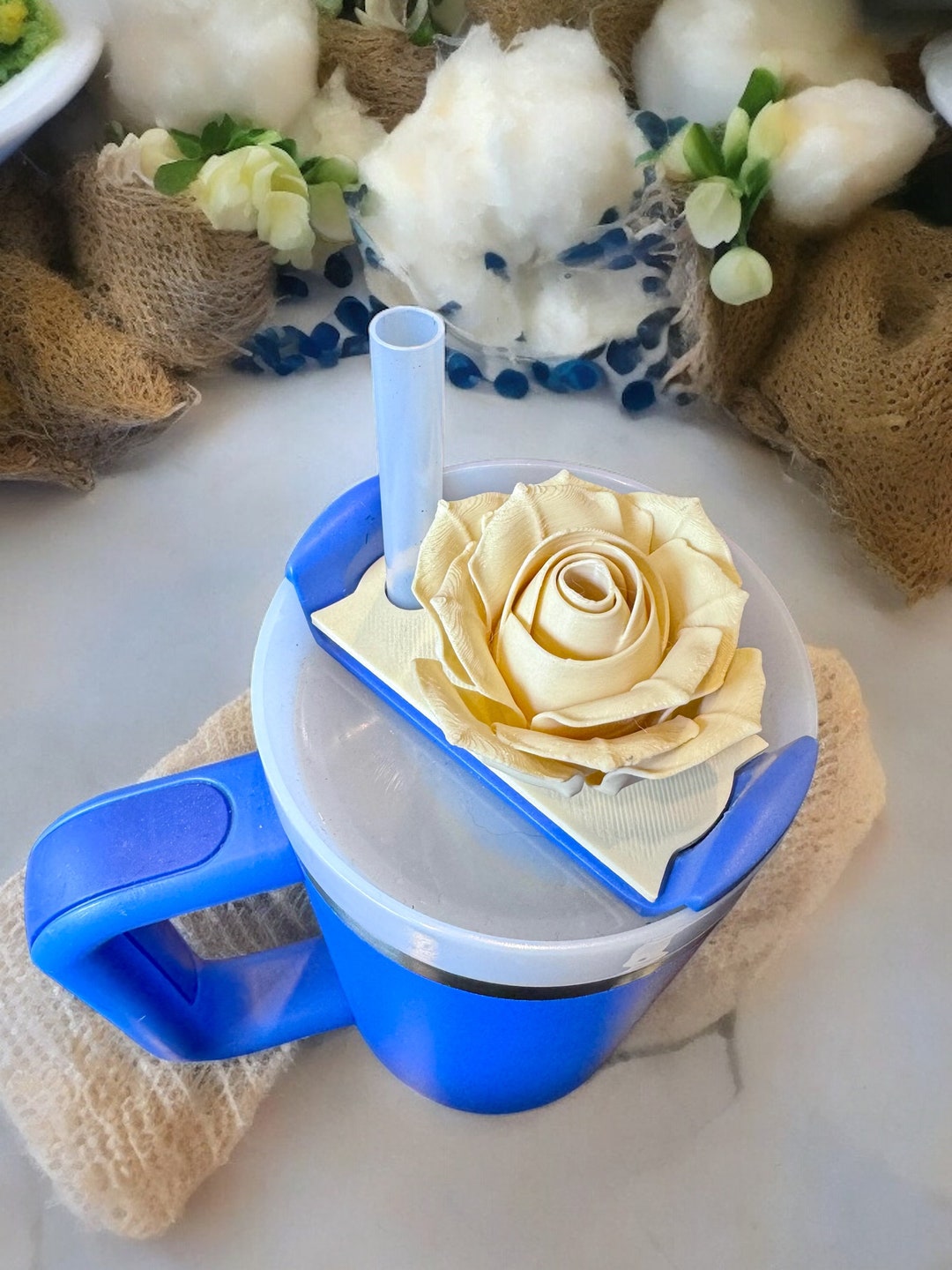 Stanley Bloom Large Rose Topper Lid Decoration for Tumbler 30 Oz - Etsy