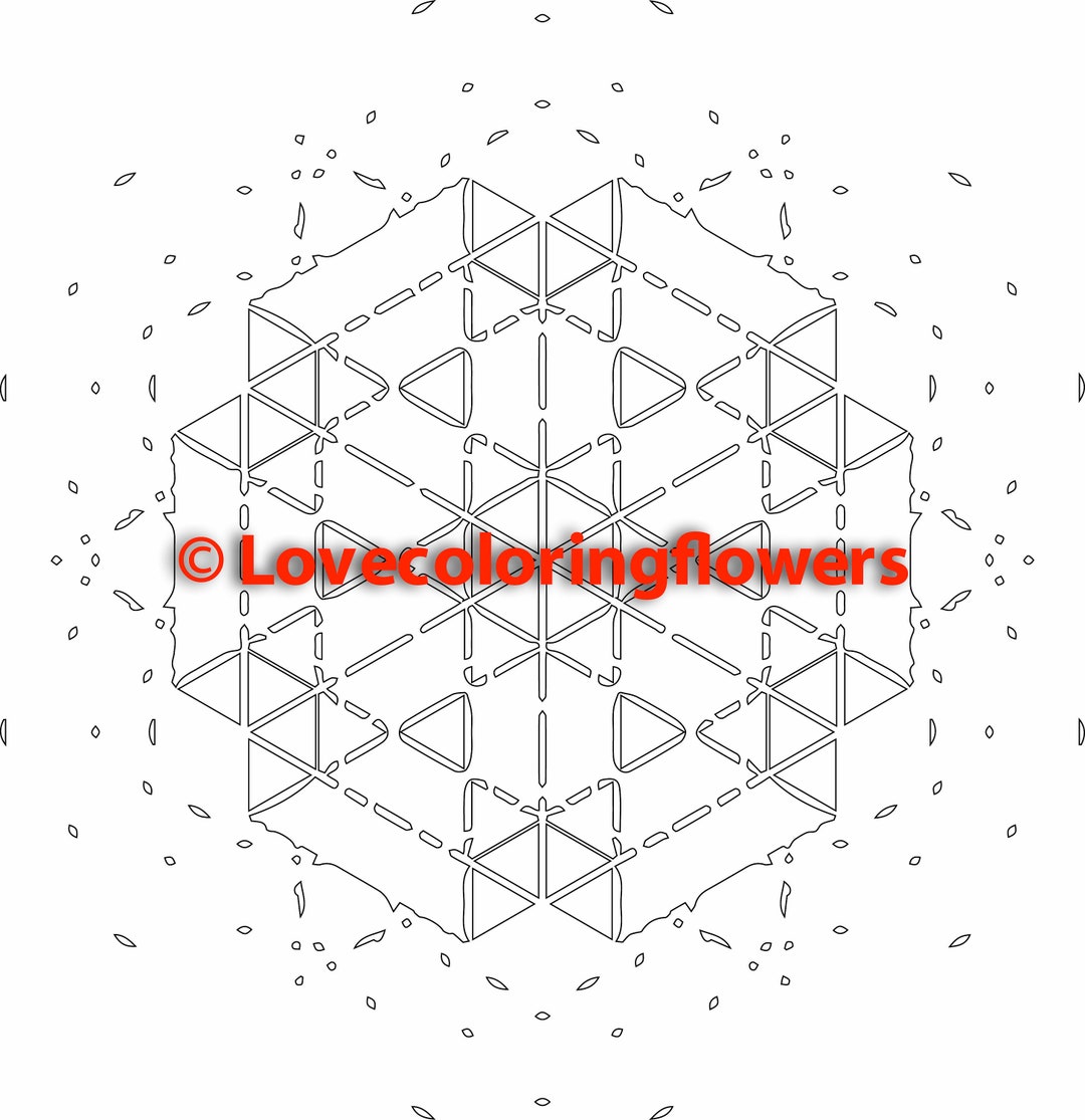 Coloring Pages: Sacred Geometry 8Q2 1 Design Anti-stress Coloring ...