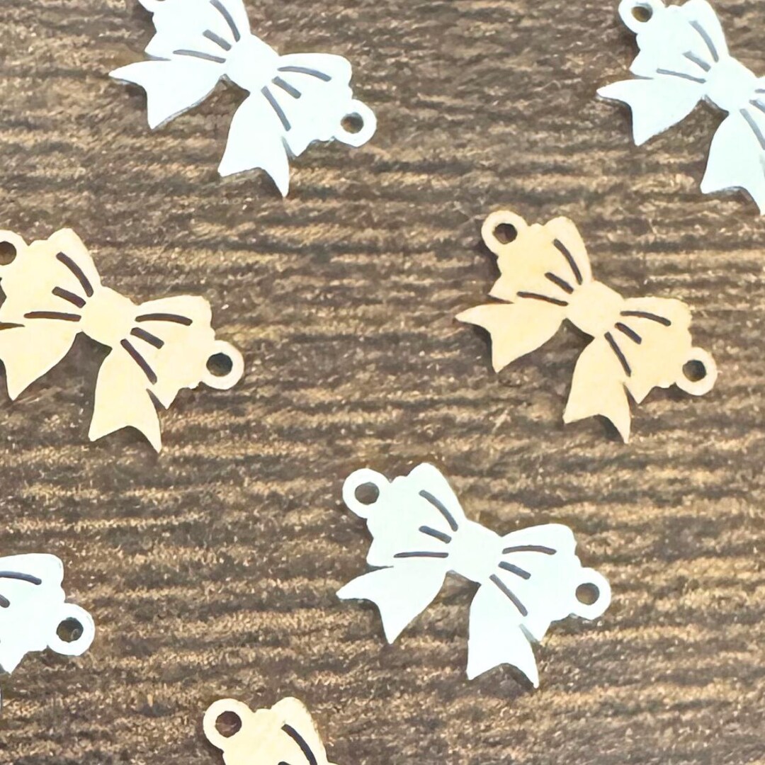 14k Gold Filled or Sterling Silver Bow Connector for Permanent Jewelry ...