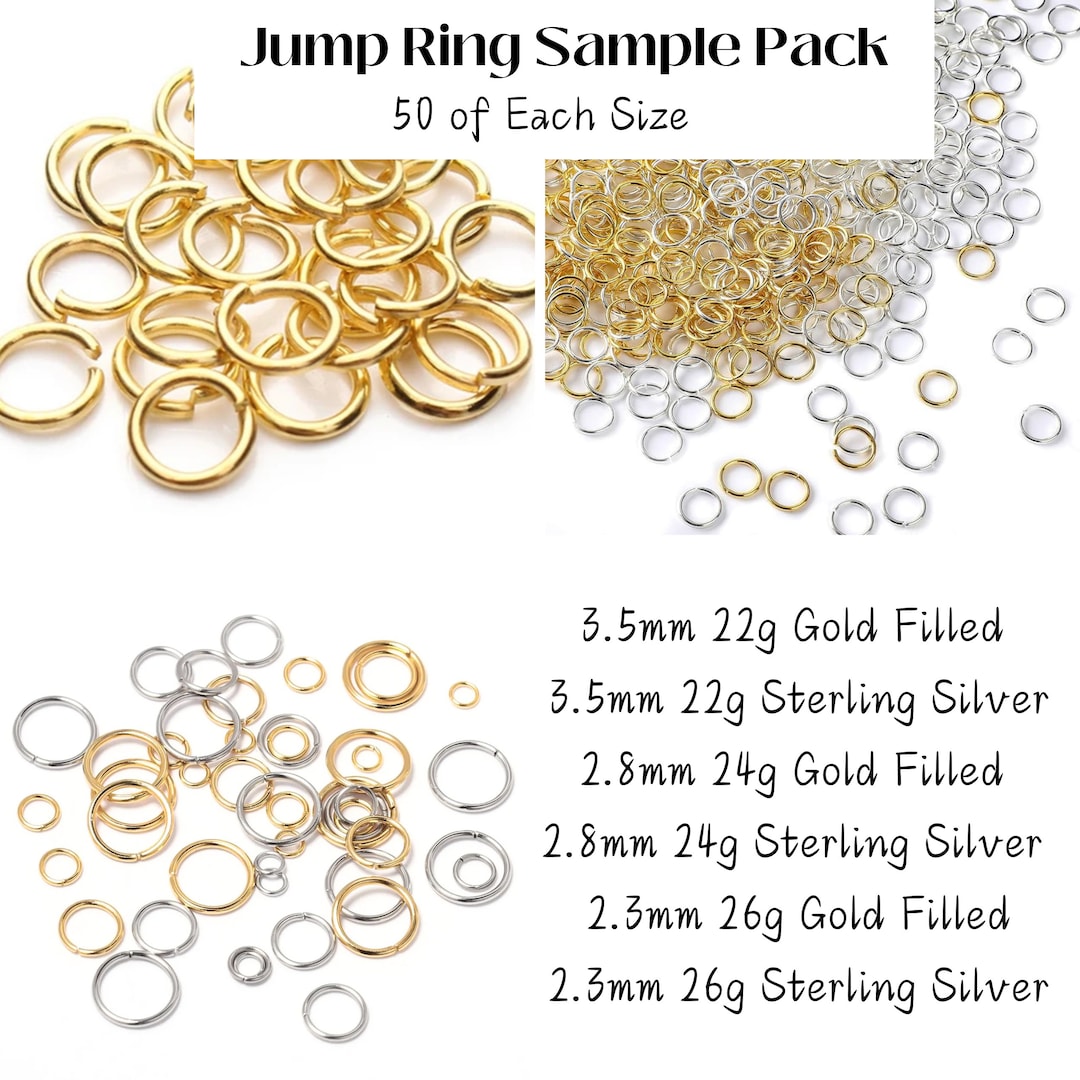 Jump Ring Sample Pack for Permanent Jewelry - 14k Gold Filled and ...