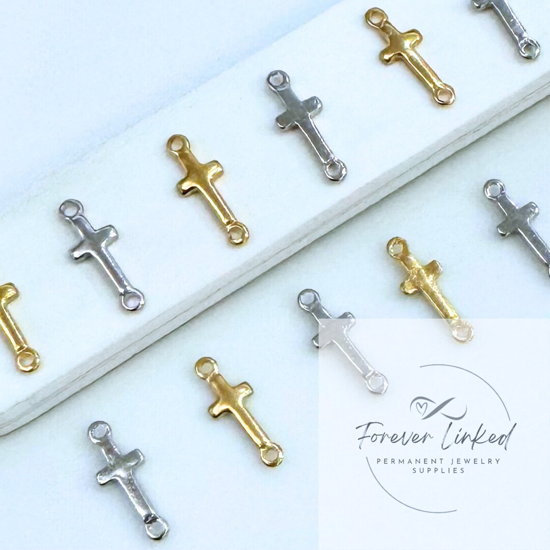 Pack of 6 Stainless Steel Cross Connectors (3 Silver 3 Gold) for ...