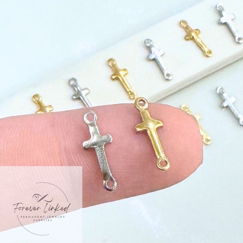 Pack of 6 Stainless Steel Cross Connectors (3 Silver 3 Gold) for ...