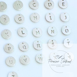 6mm Disc Letters - 14k Gold Filled or Sterling Silver - Connectors ...