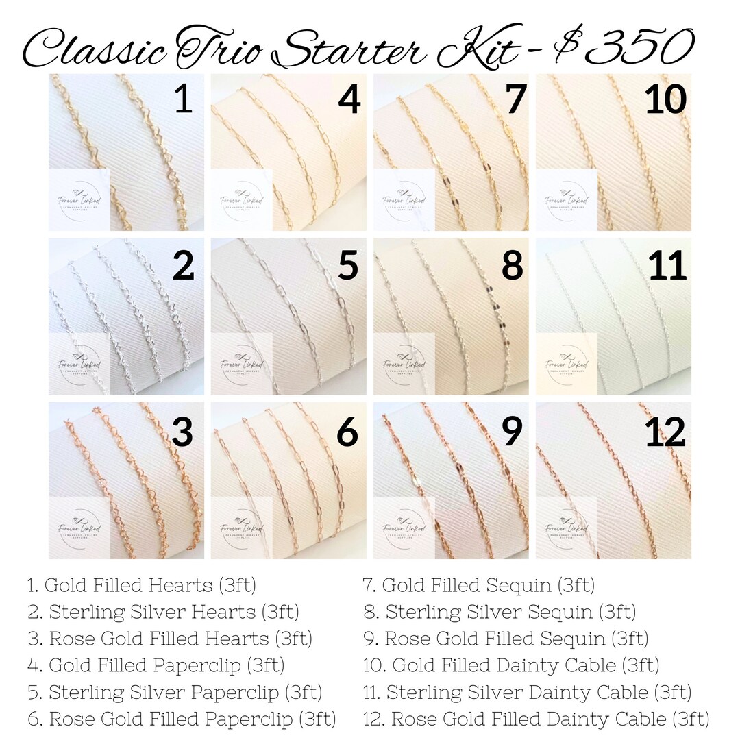Permanent Jewelry Starter Kit - Classic Trio - Etsy