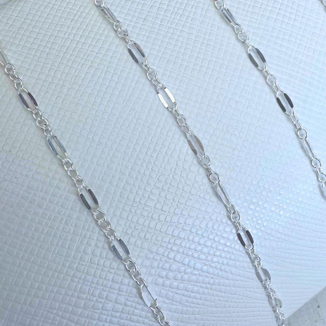 Sterling Silver Dapped Sequin Chain for Permanent Jewelry - 2.3mm ...