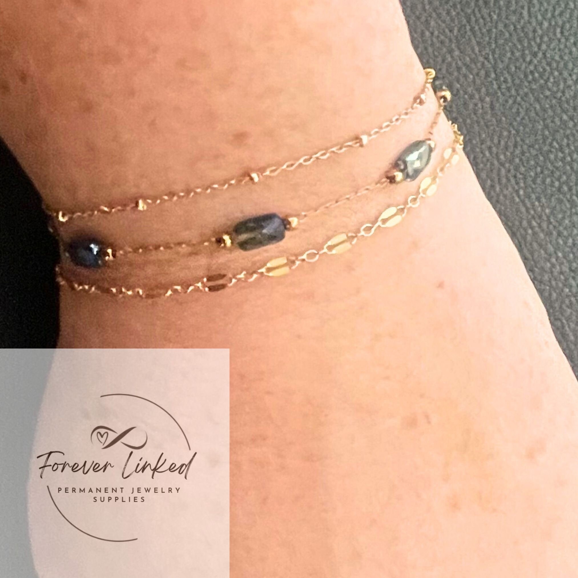 14k Gold Filled Dapped Sequin Chain for Permanent Jewelry - Etsy