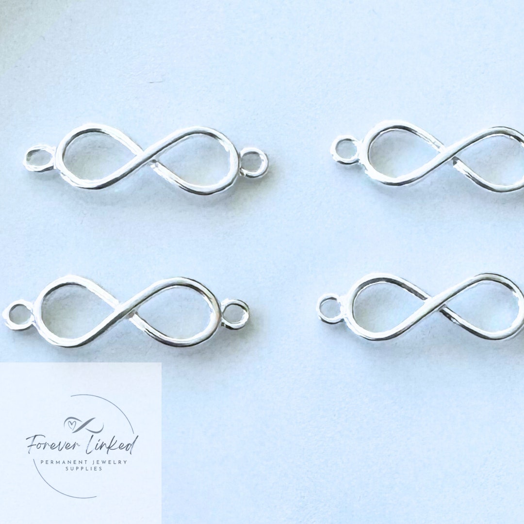 Sterling Silver Infinity Connector for Permanent Jewelry - Etsy
