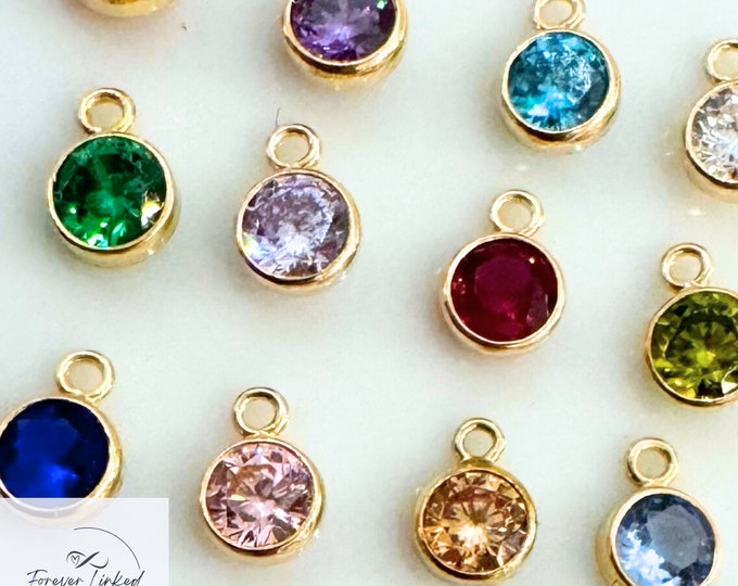 4mm Birthstone Connector, Gold Filled, Sterling Silver, Wholesale ...