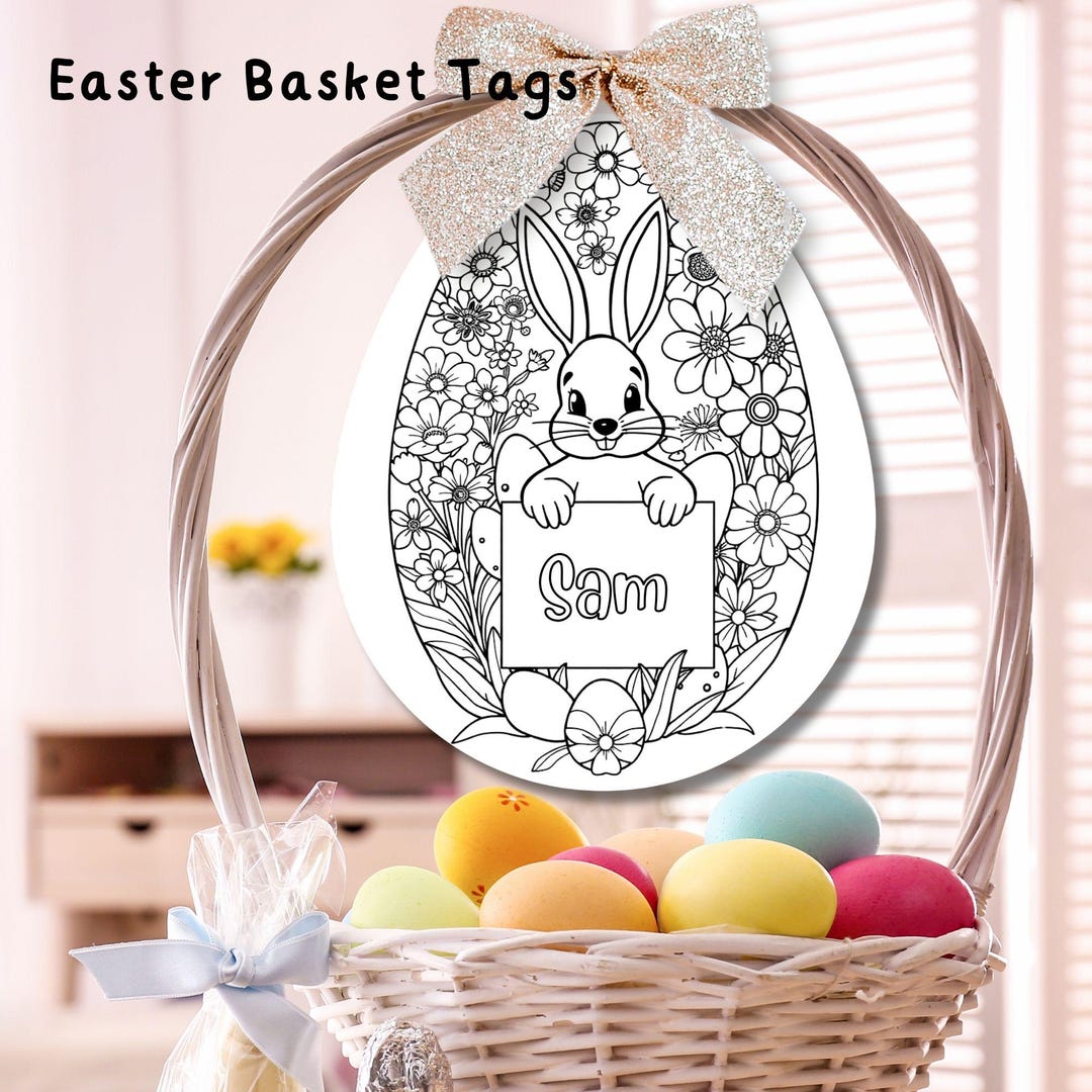 Personalized Easter Coloring Page | Custom Name Easter Egg Printable ...