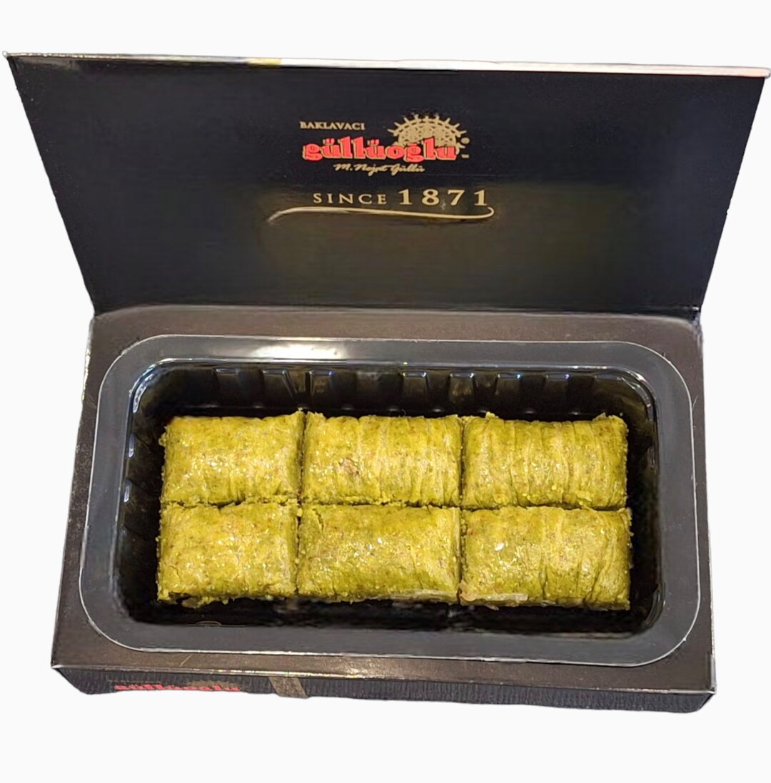 Gulluoglu Pistachio Wrap, 6 Pieces 0.5lb 227gr pack of 1, Daily Fresh ...