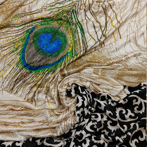 Peacock Sari - Etsy