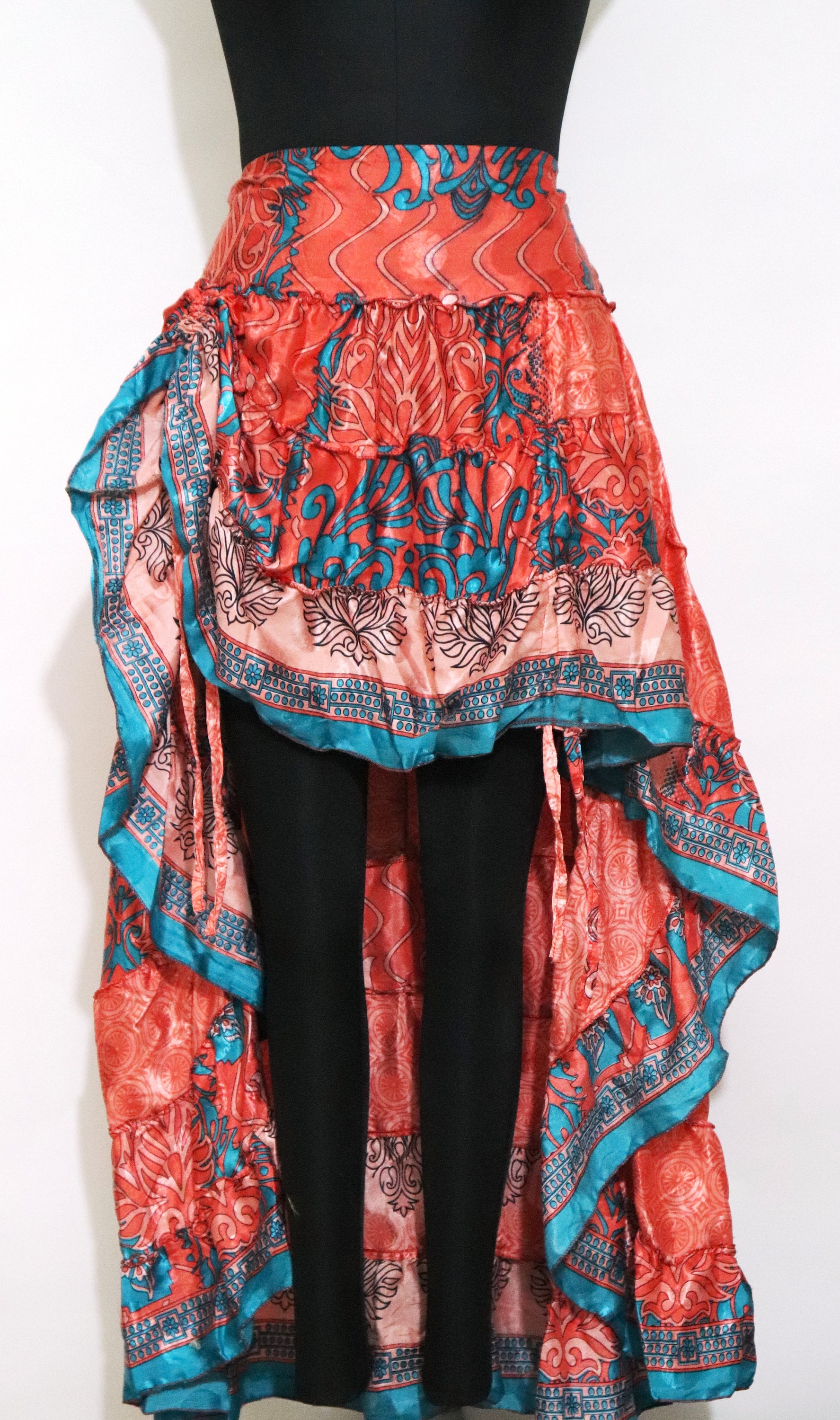 Bohemian Ruffle Skirt Skirt Renaissance dress Hi Low Ruffle | Etsy