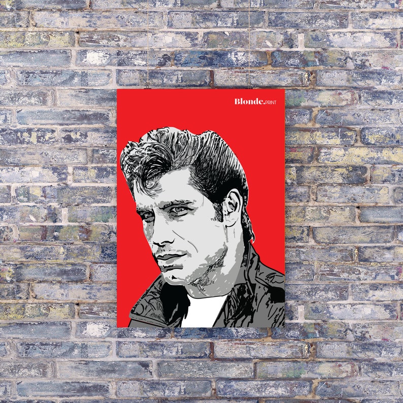 Grease Danny Zuko John Travolta Art Print / A4 / A4 / FRAME / - Etsy