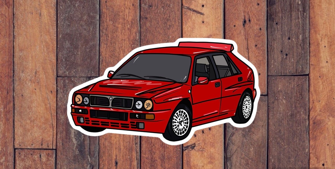 Lancia Delta Integrale Vinyl Sticker, Automotive Gift, Car Sticker ...
