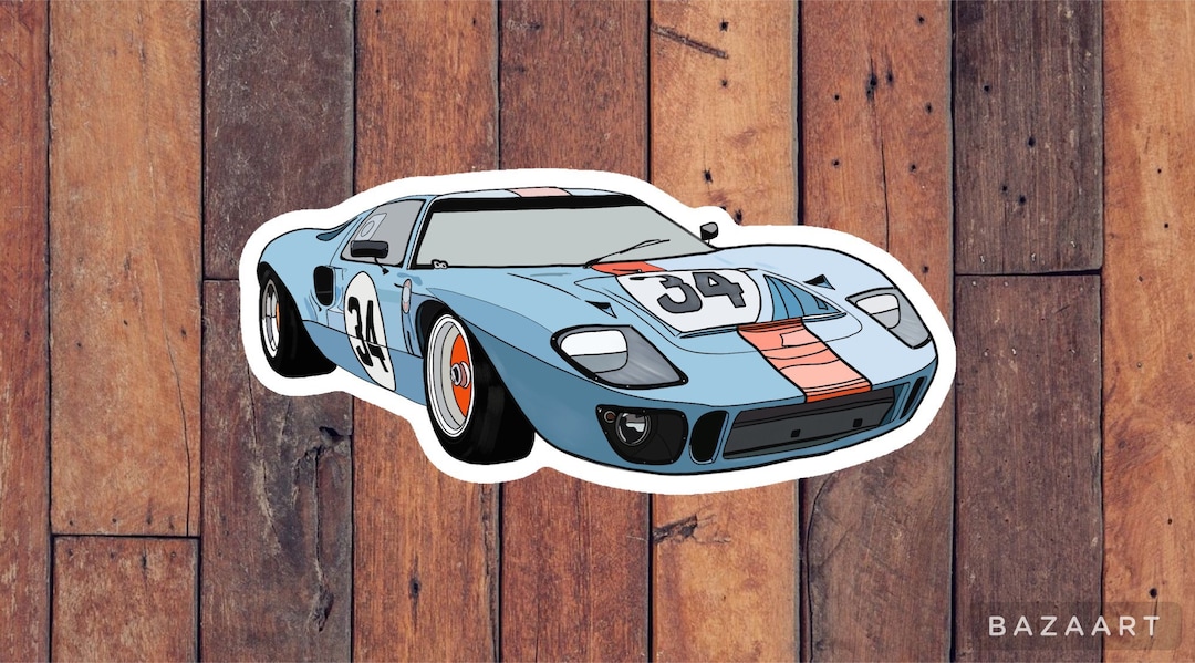 Ford GT GT40 Gulf Livery Vinyl Sticker Automotive Gift Car - Etsy