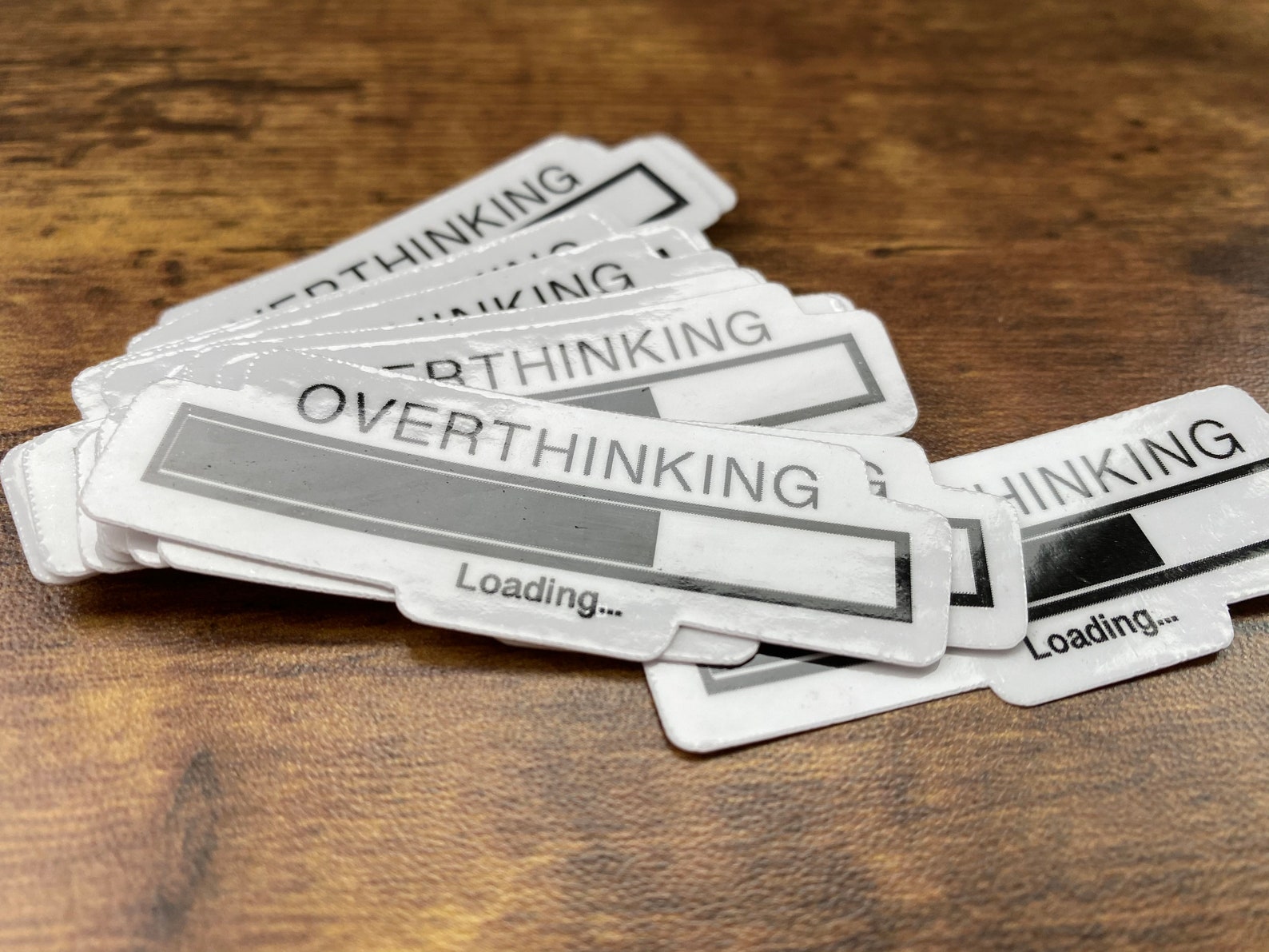 Overthinking Loading Vinyl Sticker Funny Sticker Punny - Etsy