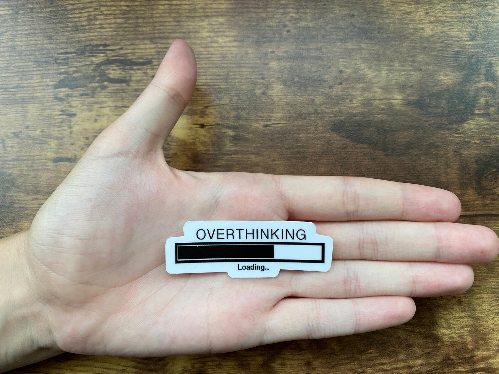 Overthinking Loading Vinyl Sticker Funny Sticker Punny - Etsy