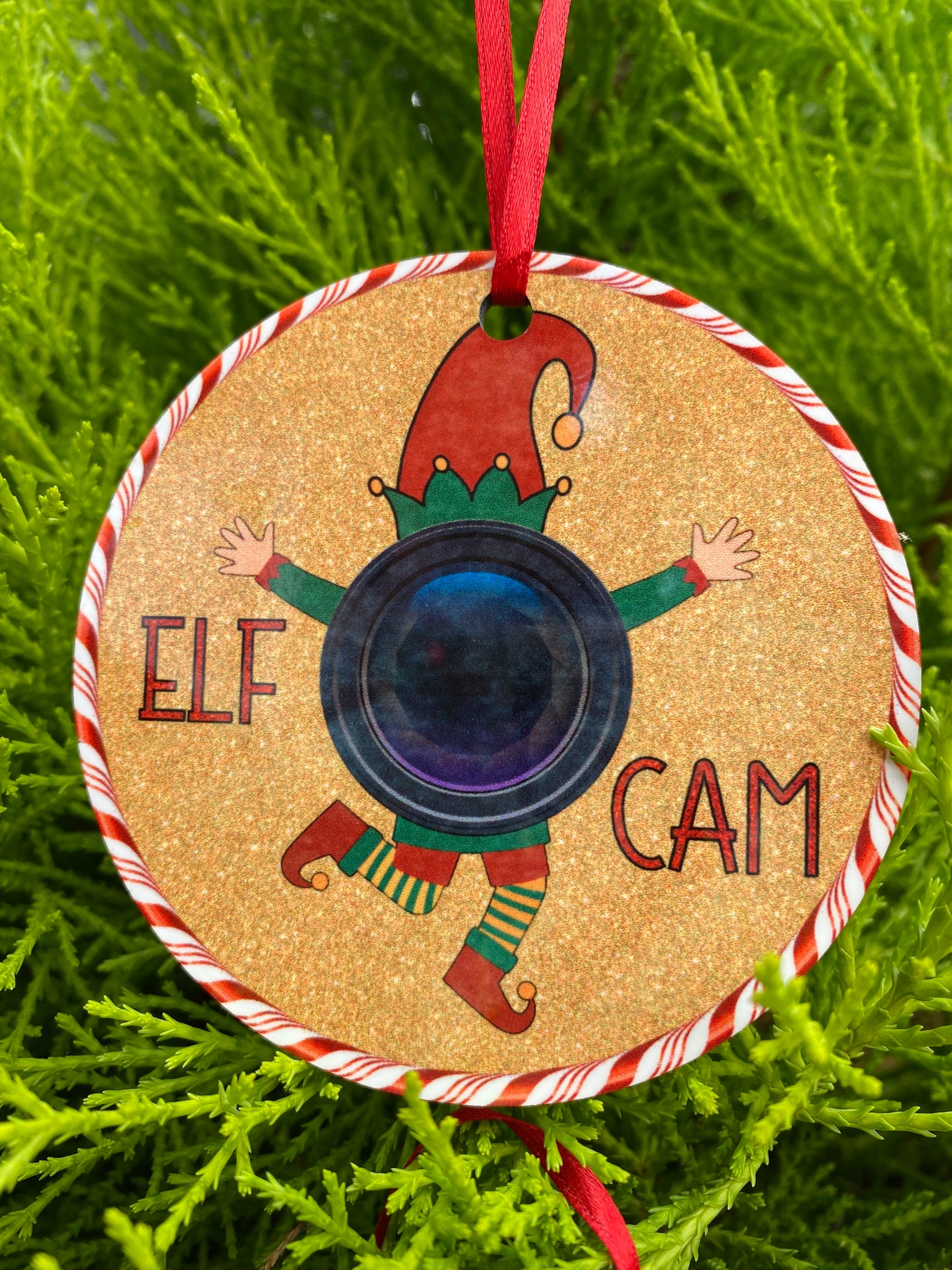 Santa Cam Reindeer Cam Elf Cam Elf Surveillance Bauble Christmas Tree ...